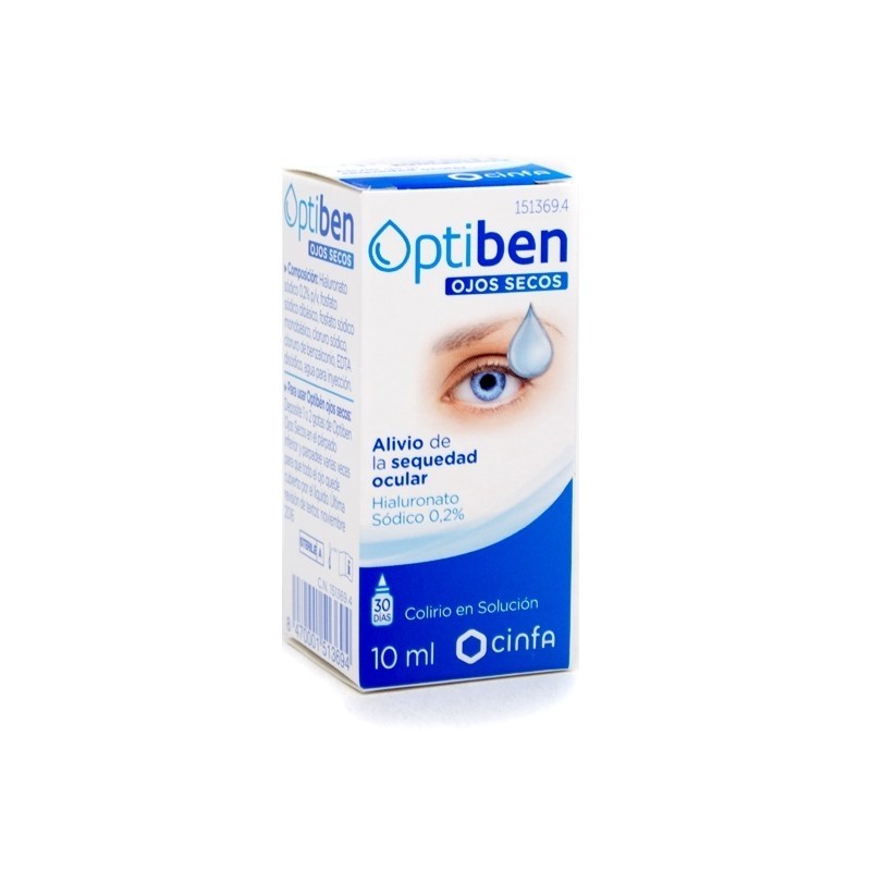 OPTIBEN COLIRIO OJOS SECOS 10ML SOLUCIÓN OFTÁLMICA HIDRATANTE ...